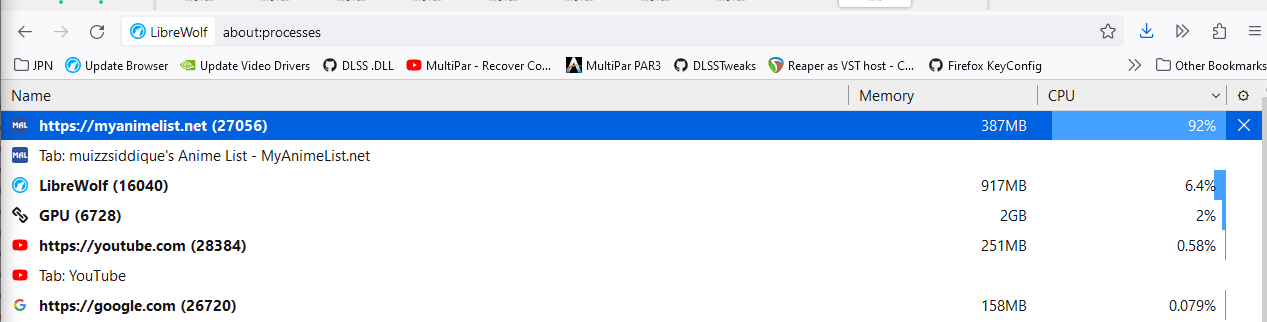 (BUG) Insane CPU usage when editing Notes on Anime List - Forums ...