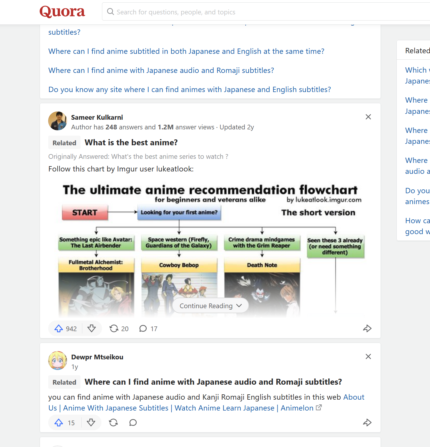 What do you think of this anime recommendation flowchart? (Not mine ...