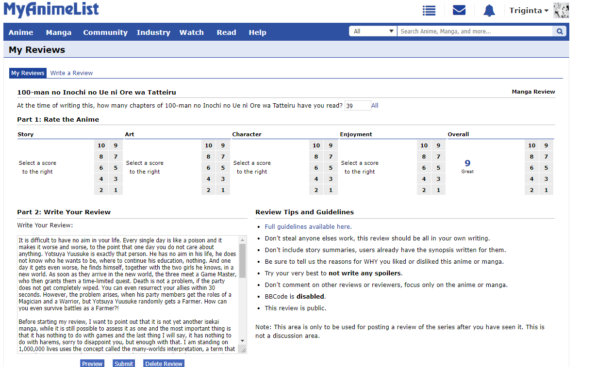Can’t edit recommendations I made - Forums - MyAnimeList.net