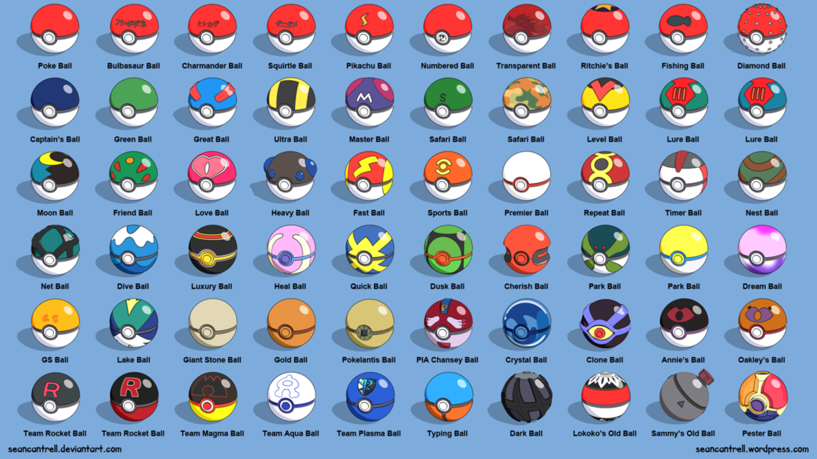 Which pokeball design is the coolest? - Forums - MyAnimeList.net