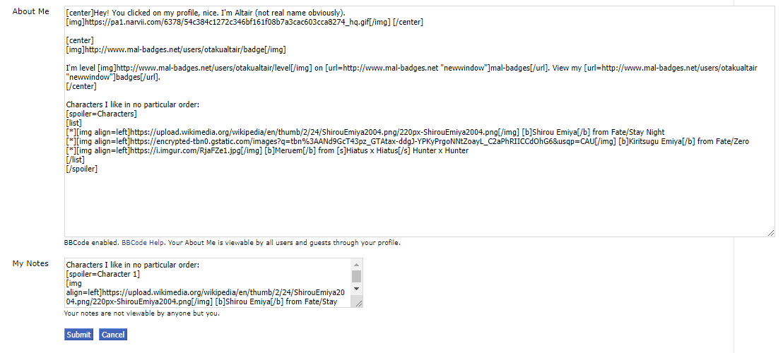 [BBCODE + VIDEO GUIDE] ⭐️ Full list of BBcodes and BBcode setups on MAL ...
