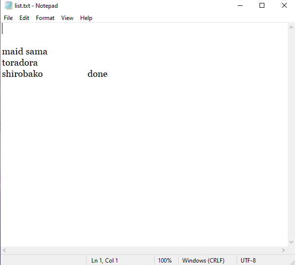 Do you ever write lists outside of MAL to list your anime priorities ...