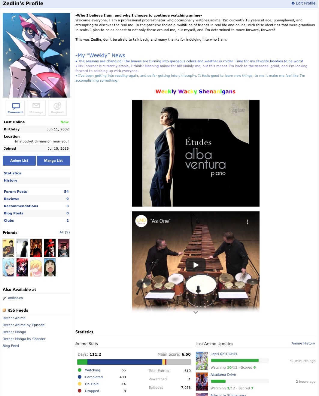 Zedlin's Profile - MyAnimeList.net