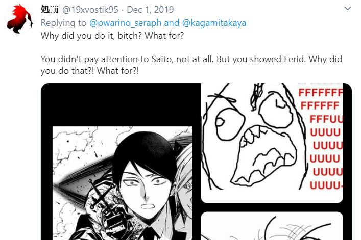 A toxic fans attacking Kagami-sensei and Asami-sensei via twitter ...