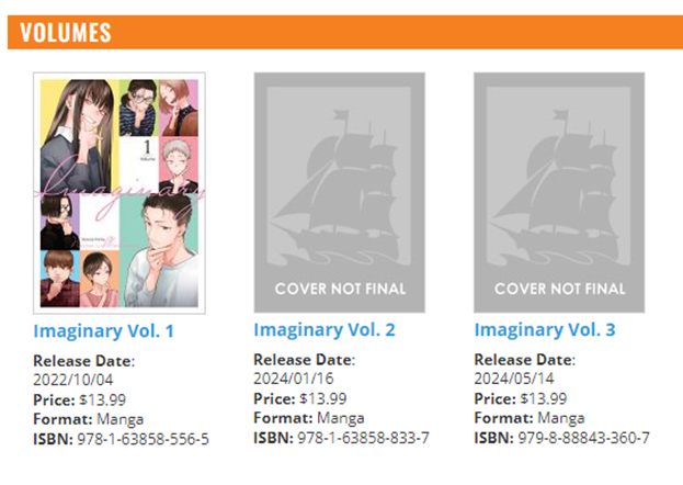 Imaginary Vol. 2 English Release Date - Forums - MyAnimeList.net