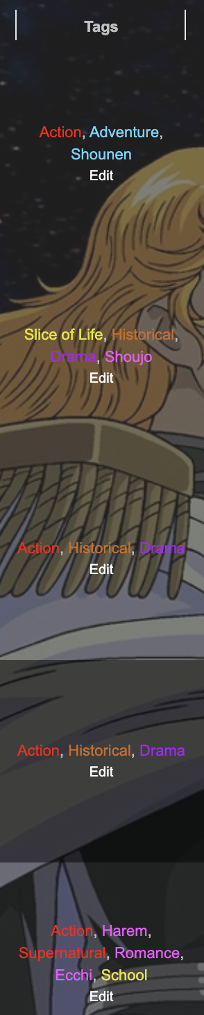 [CSS][Modern][Tutorial] Custom Genre Tag Colors - Forums - MyAnimeList.net