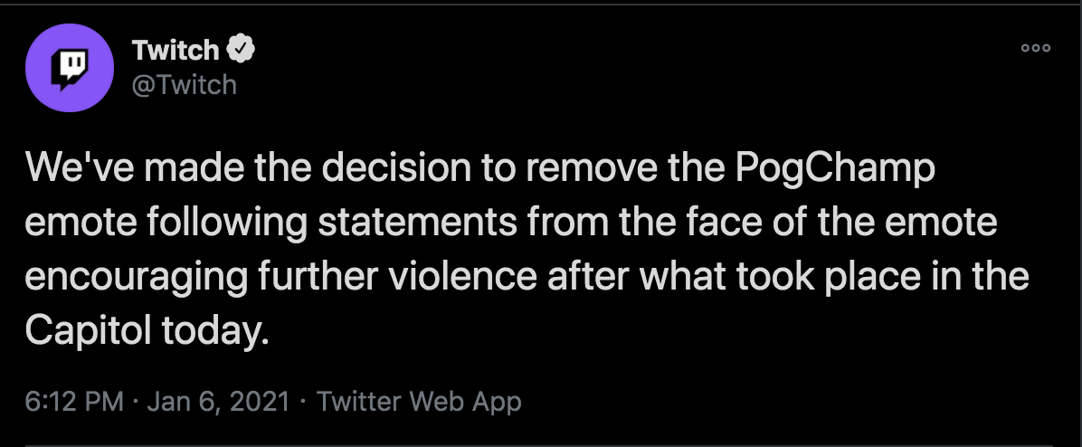 Twitch removes PogChamp emote after star encourages ‘further violence’ at Capitol Hill - Forums ...