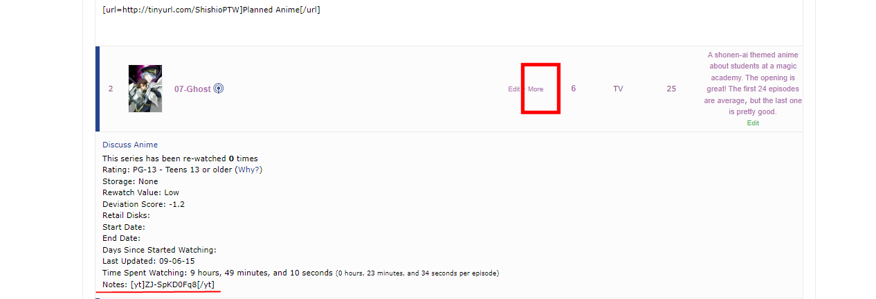 [RESOLVED] BBcode was disabled in list comments - Forums - MyAnimeList.net