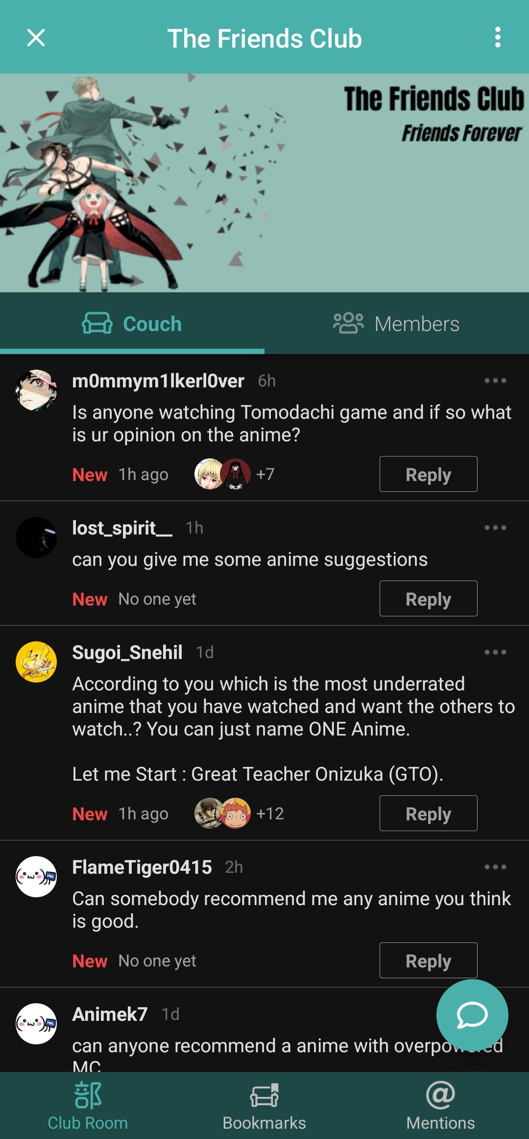 New Club-in-App Feature - Forums - MyAnimeList.net
