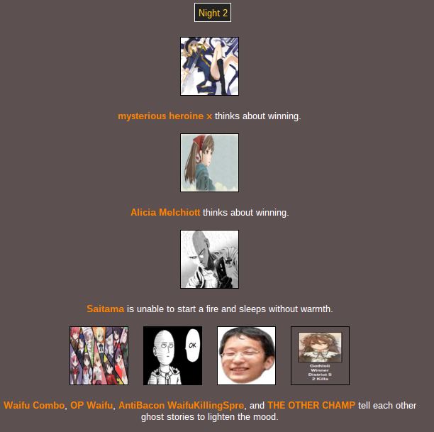 The Fifth Annual Weeaboo Games: WAIFU EDITION - Forums - MyAnimeList.net