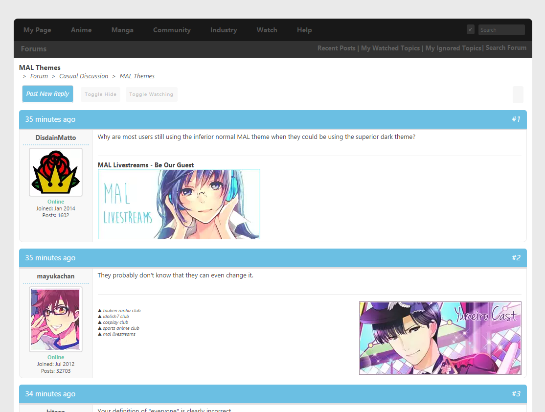 MAL Themes - Forums - MyAnimeList.net