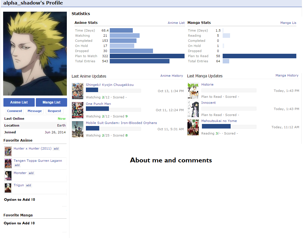 [Update Oct 19] New Profile Design! (1160 - ) - Forums - MyAnimeList.net