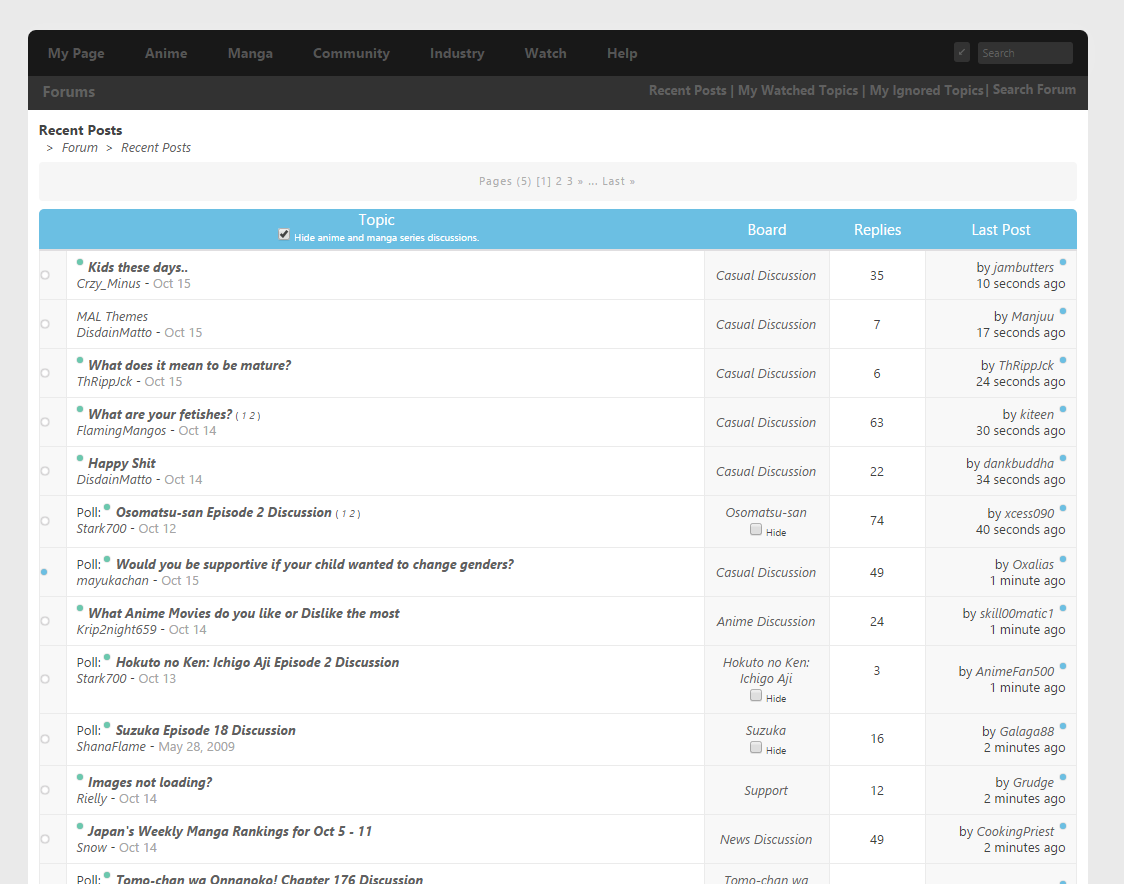 MAL Themes - Forums - MyAnimeList.net