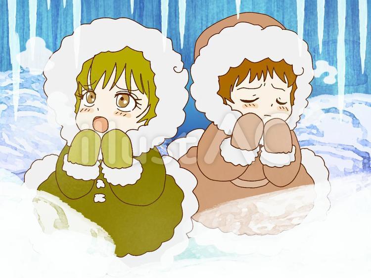 Anime Girls in Winter Heavy Clothes From Cold, Freezing, Shivering ...