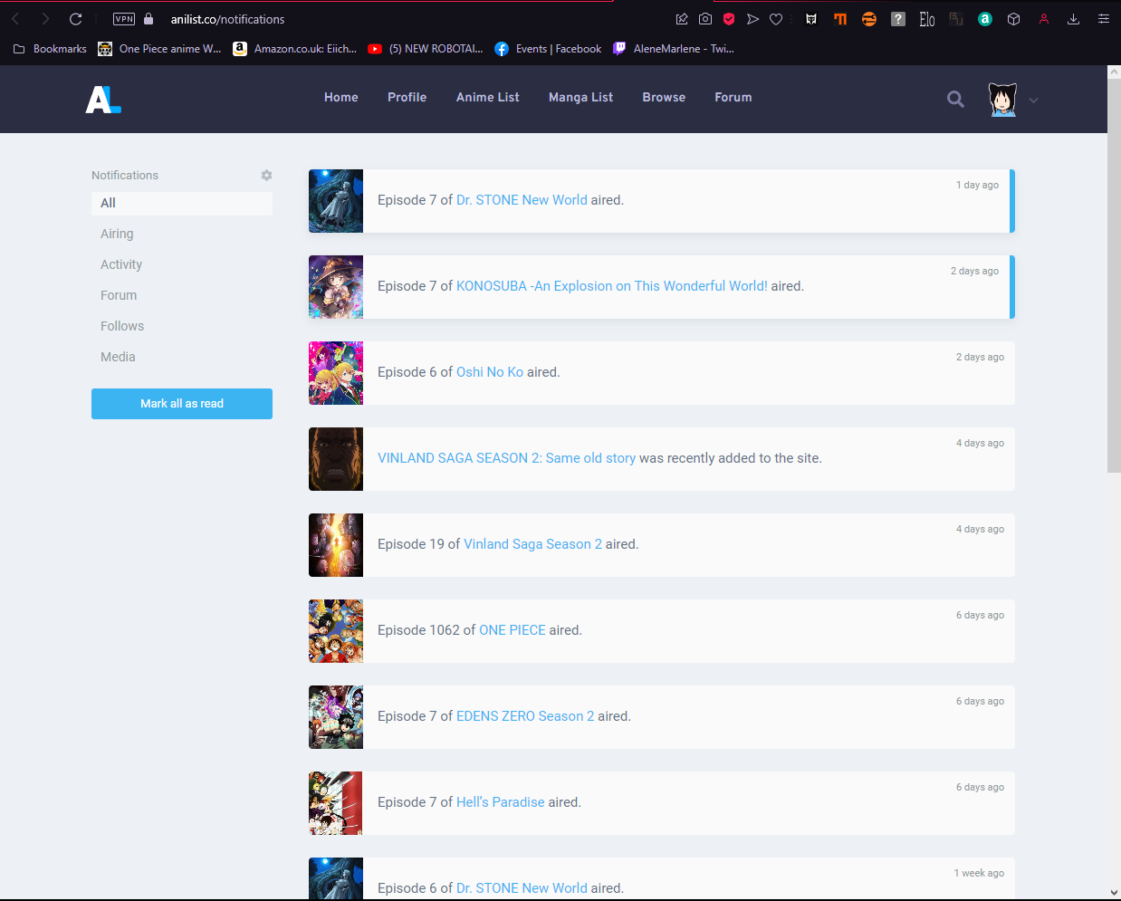 better notifications tap - Forums - MyAnimeList.net