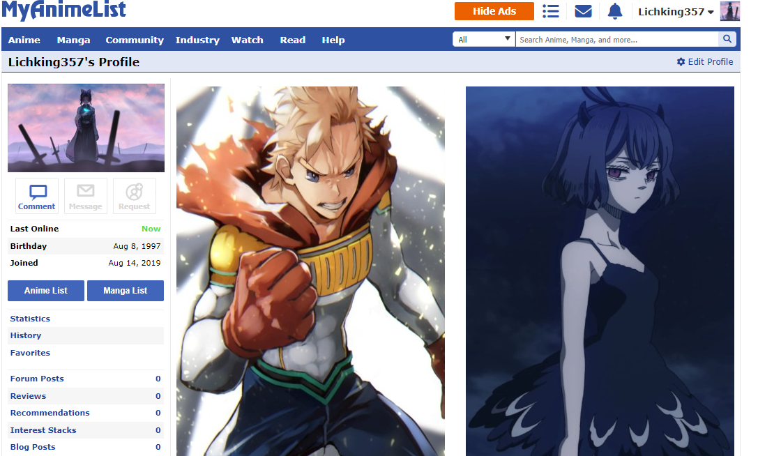 Profile edit - Forums - MyAnimeList.net