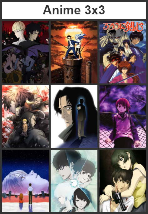 What's your Anime 3x3? (100 - ) - Forums - MyAnimeList.net